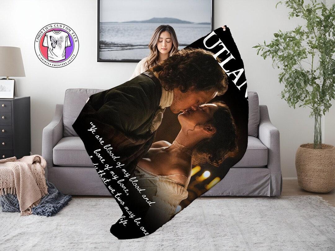Outlander Books Velveteen Plush Blanket, Outlander Watching Blanket ...
