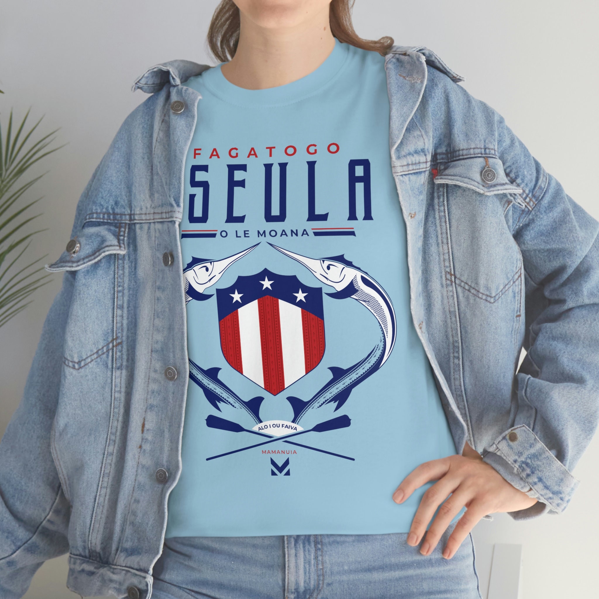 ISEULA O LE MOANA Fagatogo / Baby Blue / Unisex Heavy Cotton Tee - Etsy
