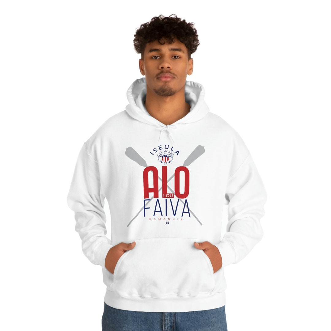 ISEULA O LE MOANA Fagatogo / White / Unisex Heavy Blend Hooded ...