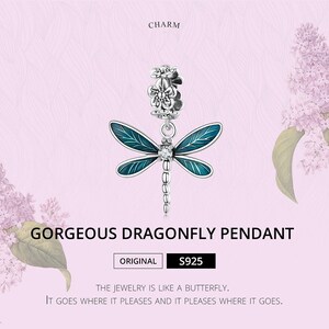 Dragonfly Dangle Charm Pendant Insect Wings Compatible With Pandora ...