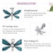 Dragonfly Dangle Charm Pendant Insect Wings Compatible With Pandora ...