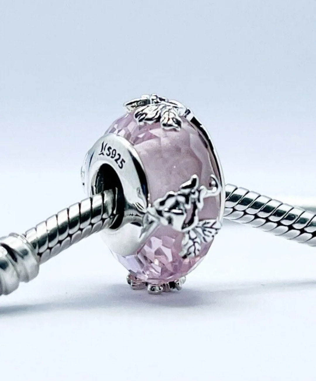 Butterfly Murano Glass Charm Bead Pink Insect Wings Compatible With ...