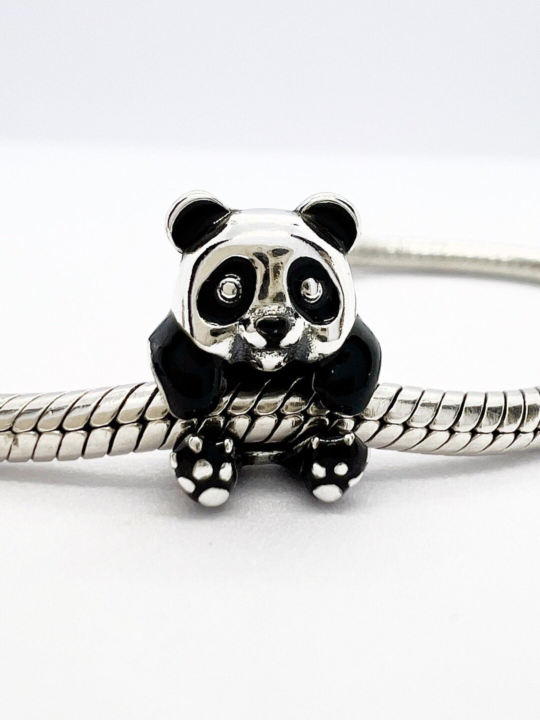 Cute Giant Panda Wrap Charm Bead Animal Compatible With Pandora ...