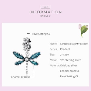 Dragonfly Dangle Charm Pendant Insect Wings Compatible With Pandora ...