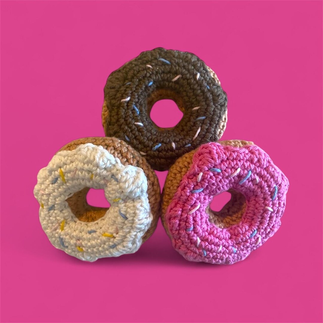 Catnip Crochet Mini Donut Cat Toy 3-pack - Etsy