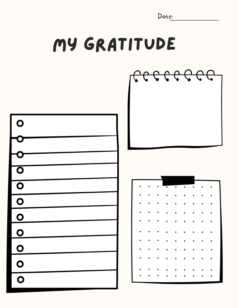 Gratitude Journal Printable BUNDLE for Kids! Gratitude Template ...