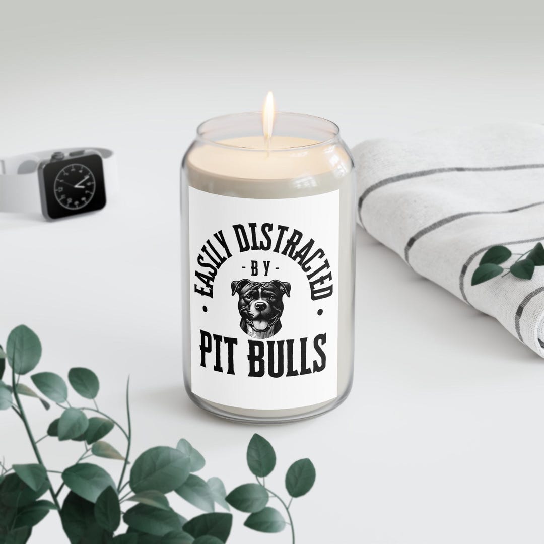 Soy Candles, Pit Bull Candle Design, Hand-poured Scented Candle, Dog ...