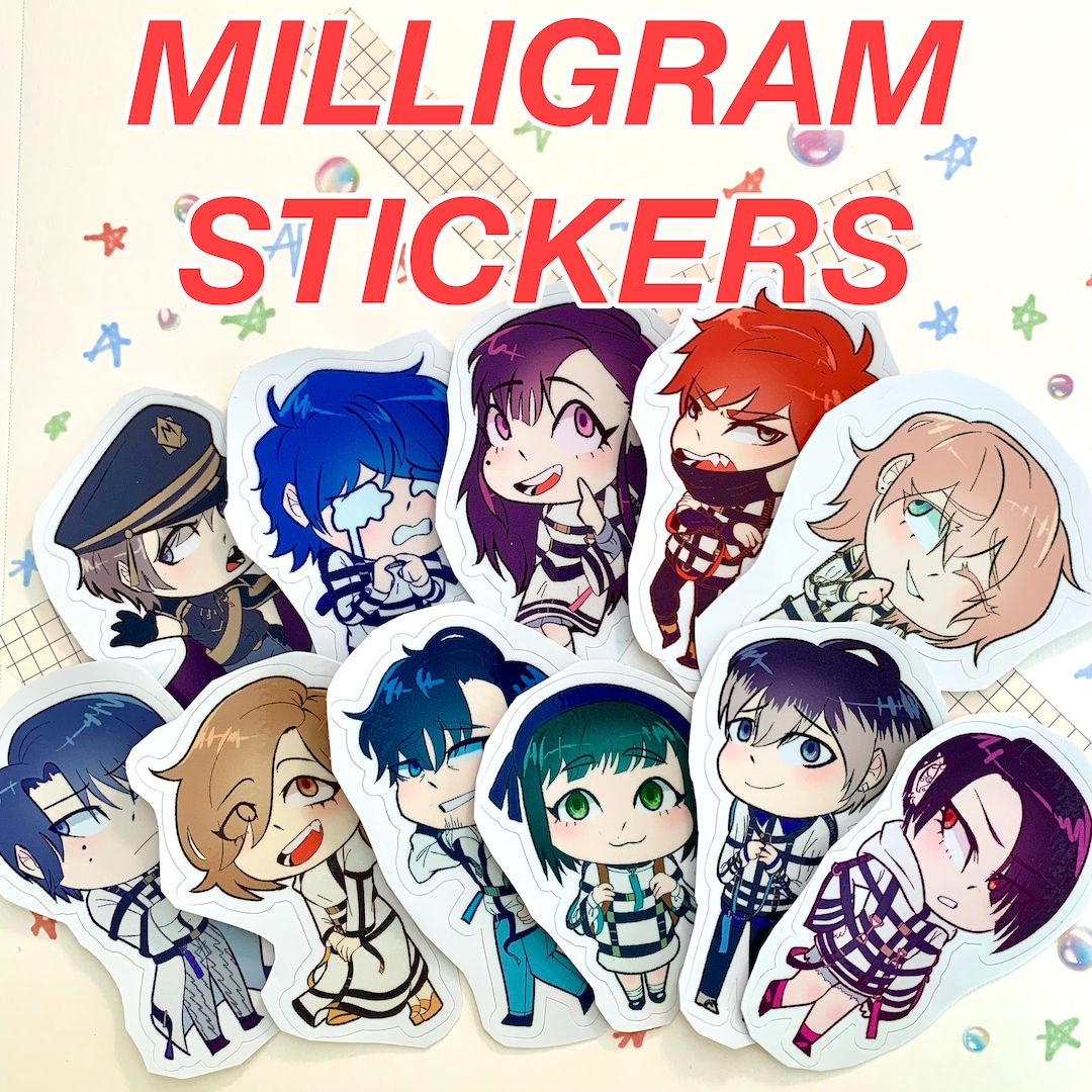 Milgram Individual Vinyl Stickers es, Haruka, Yuno, Fuuta, Muu, Shidou ...
