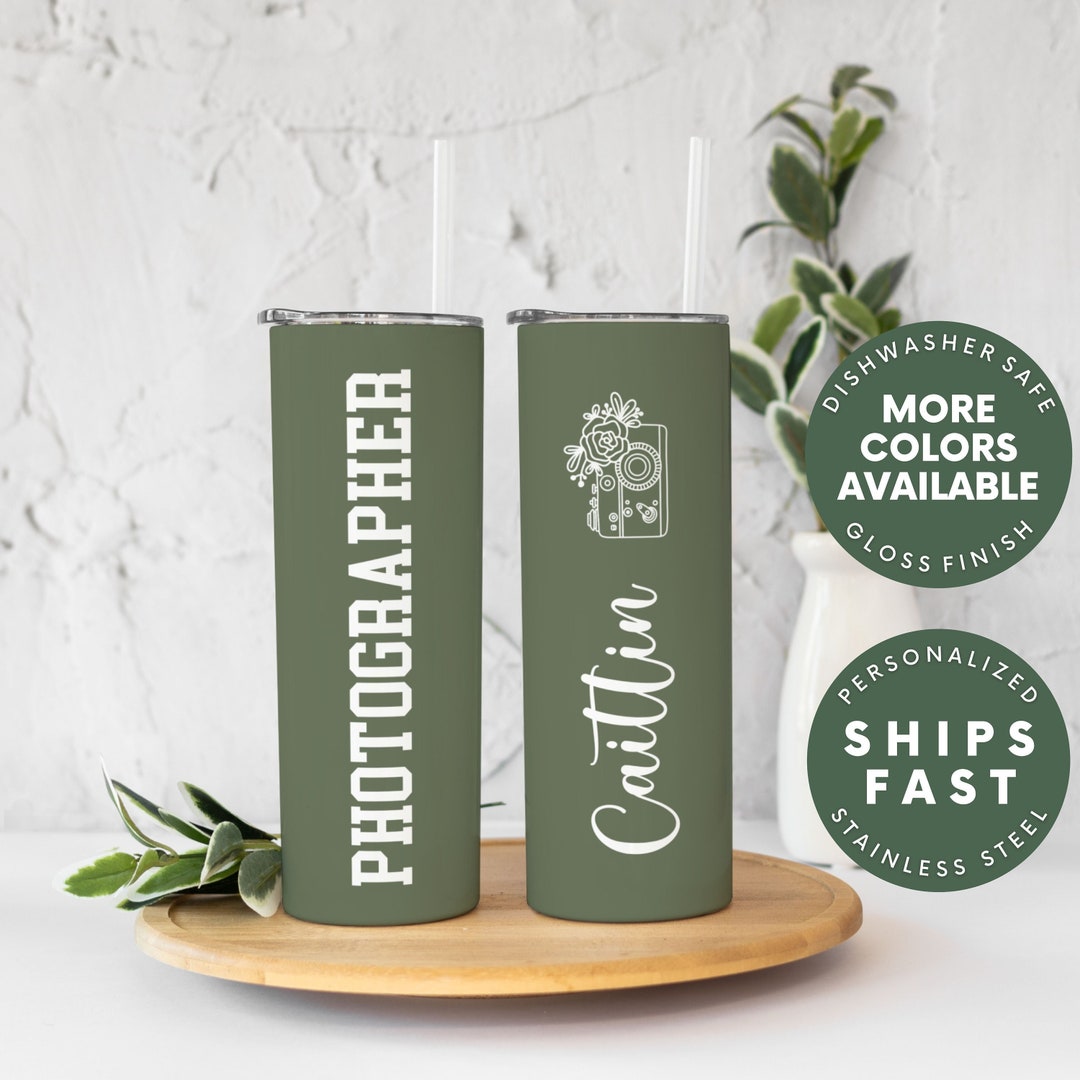 Personalized Photographer Tumbler, Photographer Travel Mug ...
