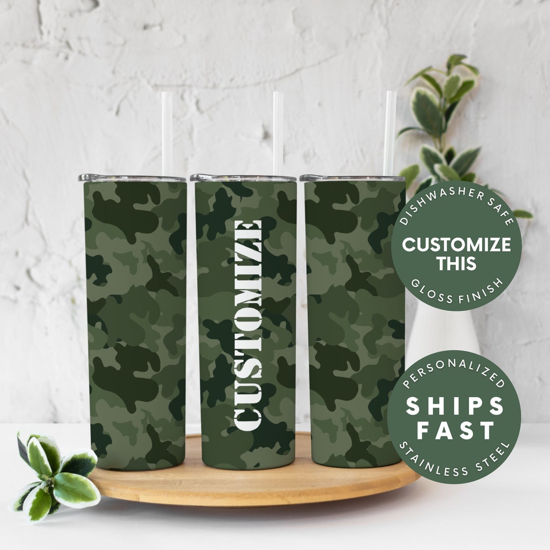 Custom Camo Tumbler, Custom Camouflage Tumbler, Camo Tumbler Travel Mug ...