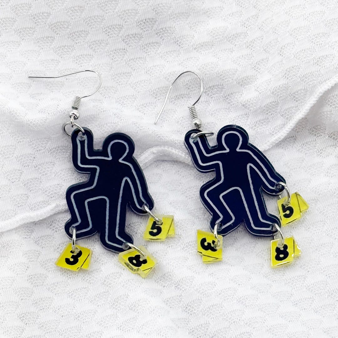 Body Chalk Outline Evidence Markers Crime Scene Investigator CSI ...