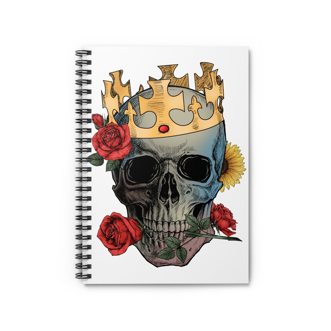 Skull Notebook, Gothic Journal, Skull Journal, College Student Gift ...