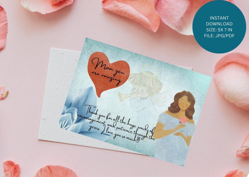 Printable Mothers Day Card / Digital Card for Mum / Card for - Etsy