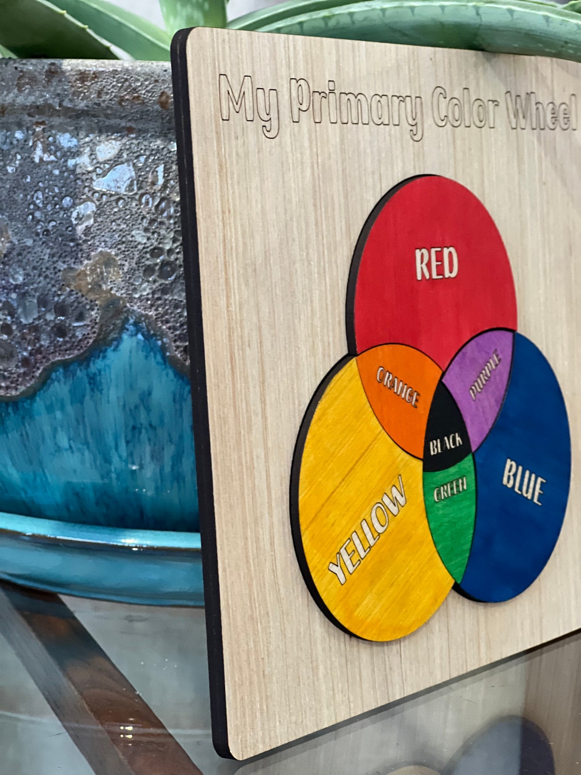 Primary Color Wheel Puzzle Handmade Hand Painted and Designed - Etsy