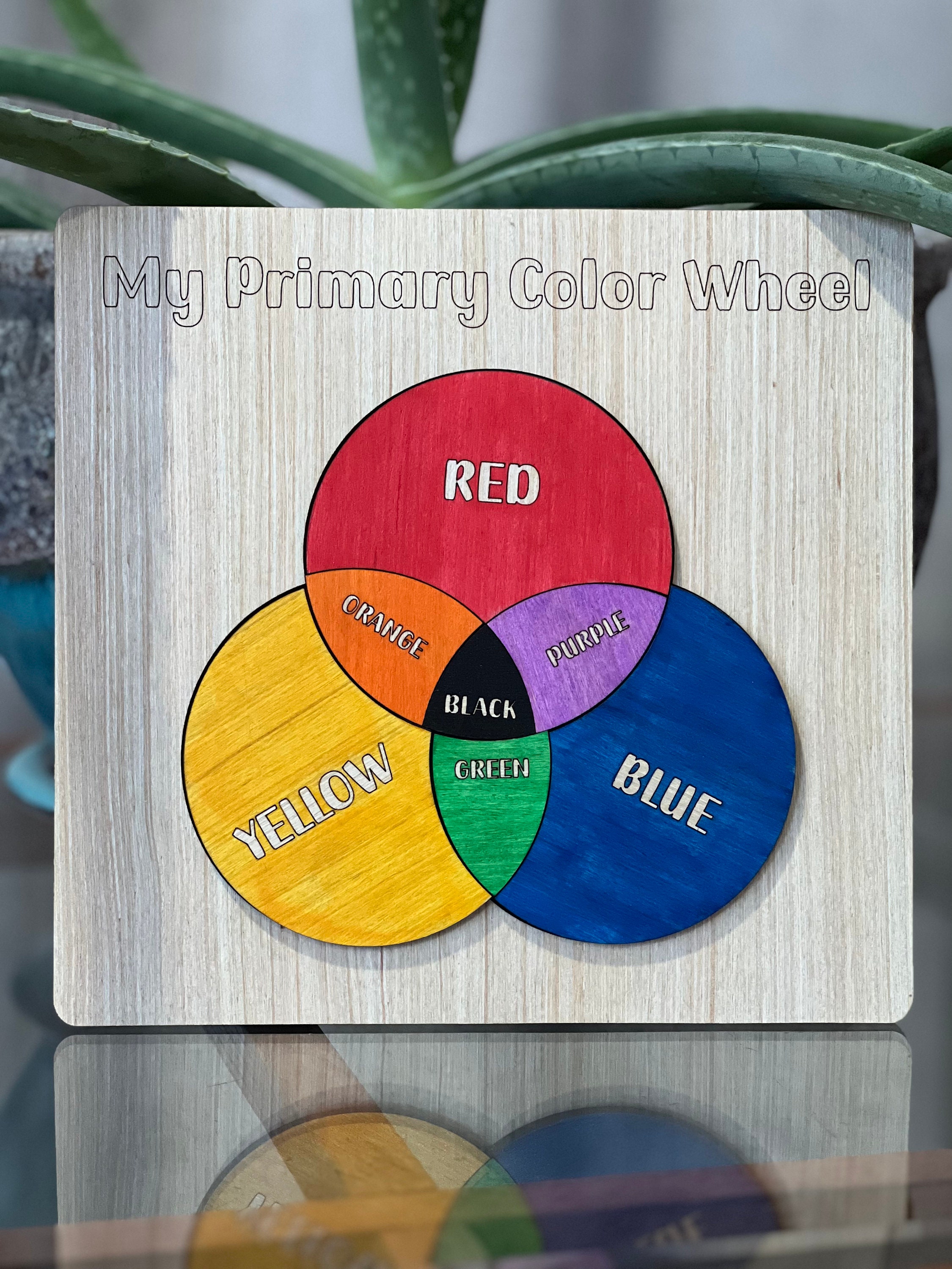 Primary Color Wheel Puzzle Handmade Hand Painted and Designed - Etsy