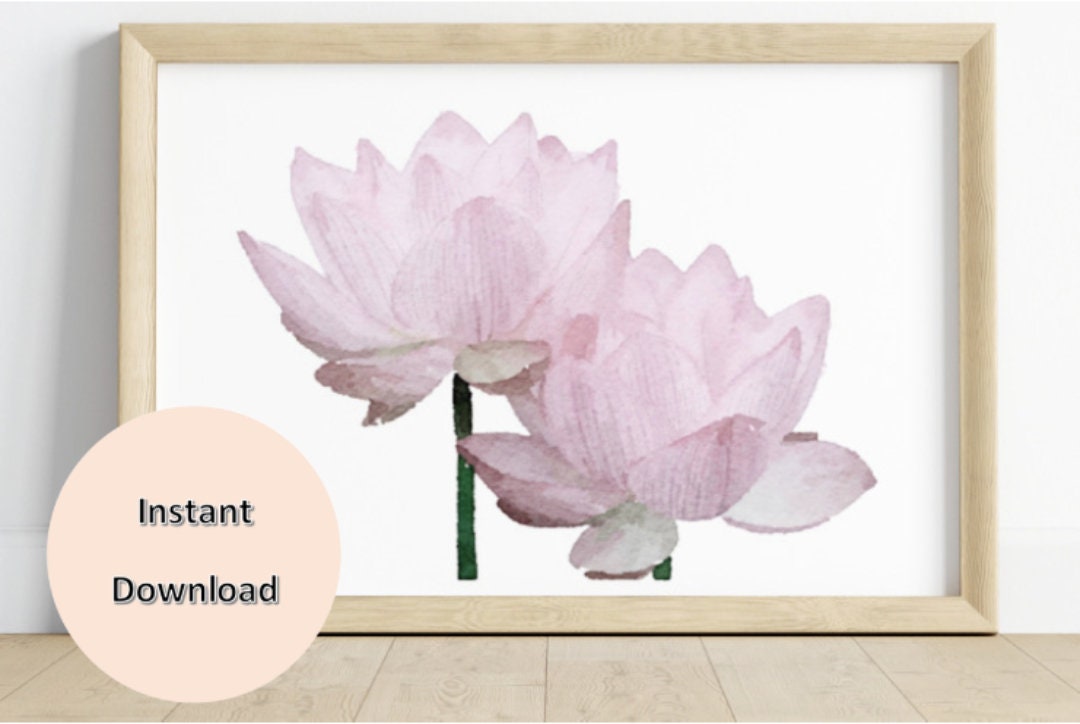 Floral Watercolor Japanese PRINTABLE Wall Art INSTANT DOWNLOAD Art ...