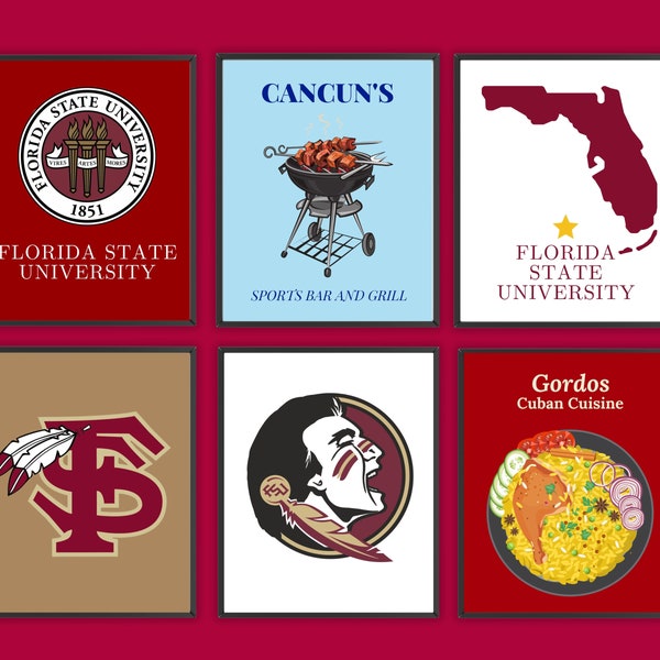 College Fsu Wall Art - Etsy