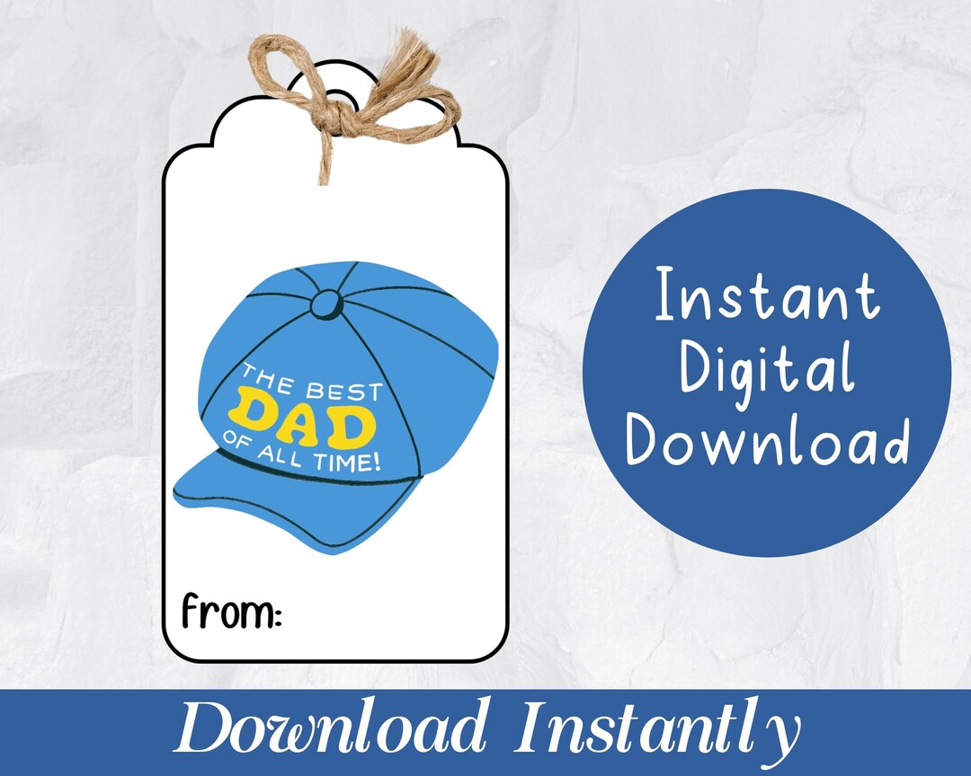 Best Dad Printable Gift Tags Fathers Day Gift Tags - Etsy