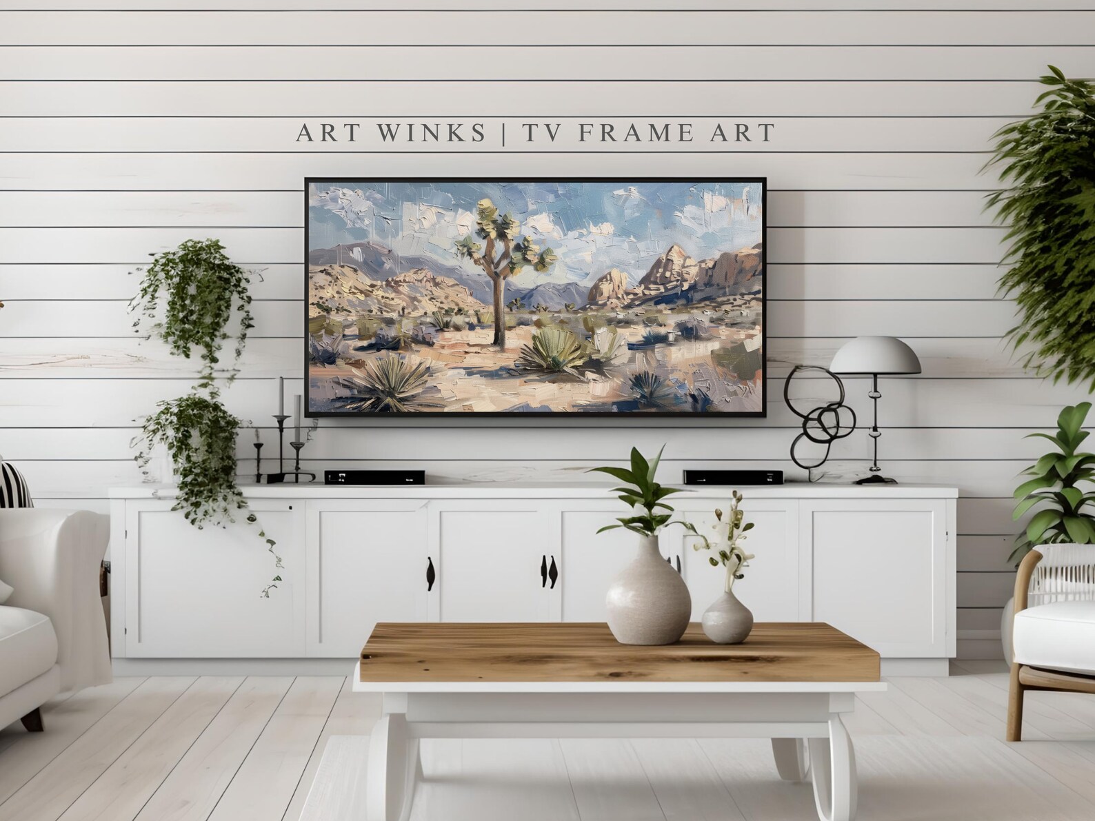 Samsung Frame TV, Desert Sentinel, Impressionist Joshua Tree Landscape ...