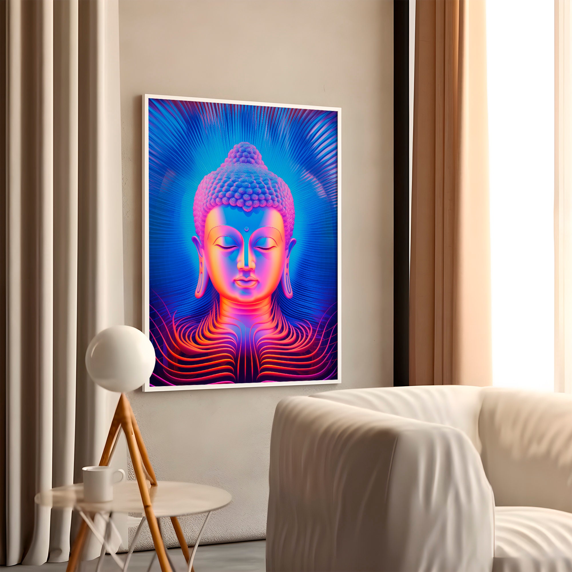 Buddha Wall Art, Buddha Print, Wall Decor Over the Bed, Watercolor ...