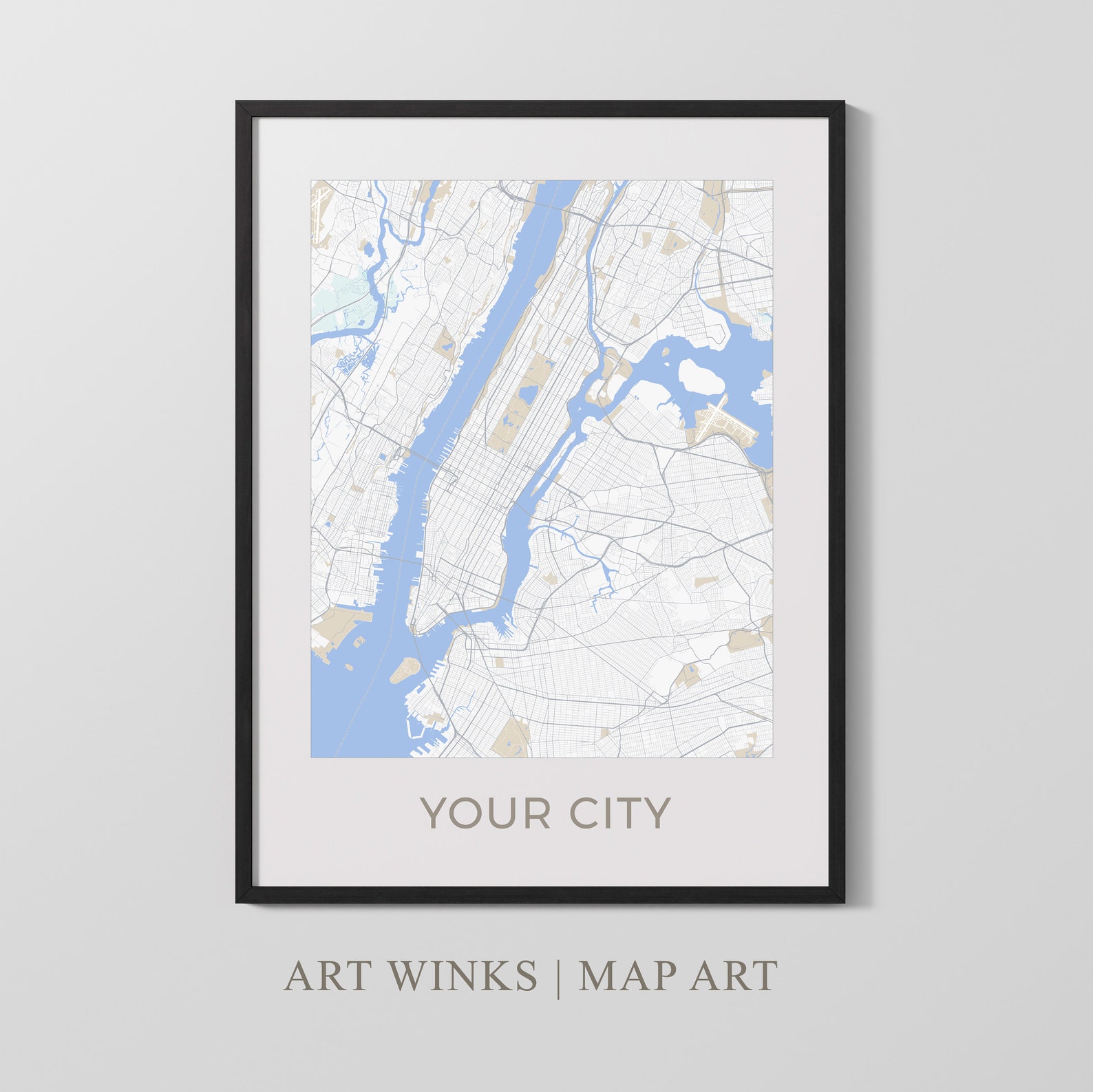 Custom City Map, Customized Map Wall Art, Custom Map Poster, Customized ...