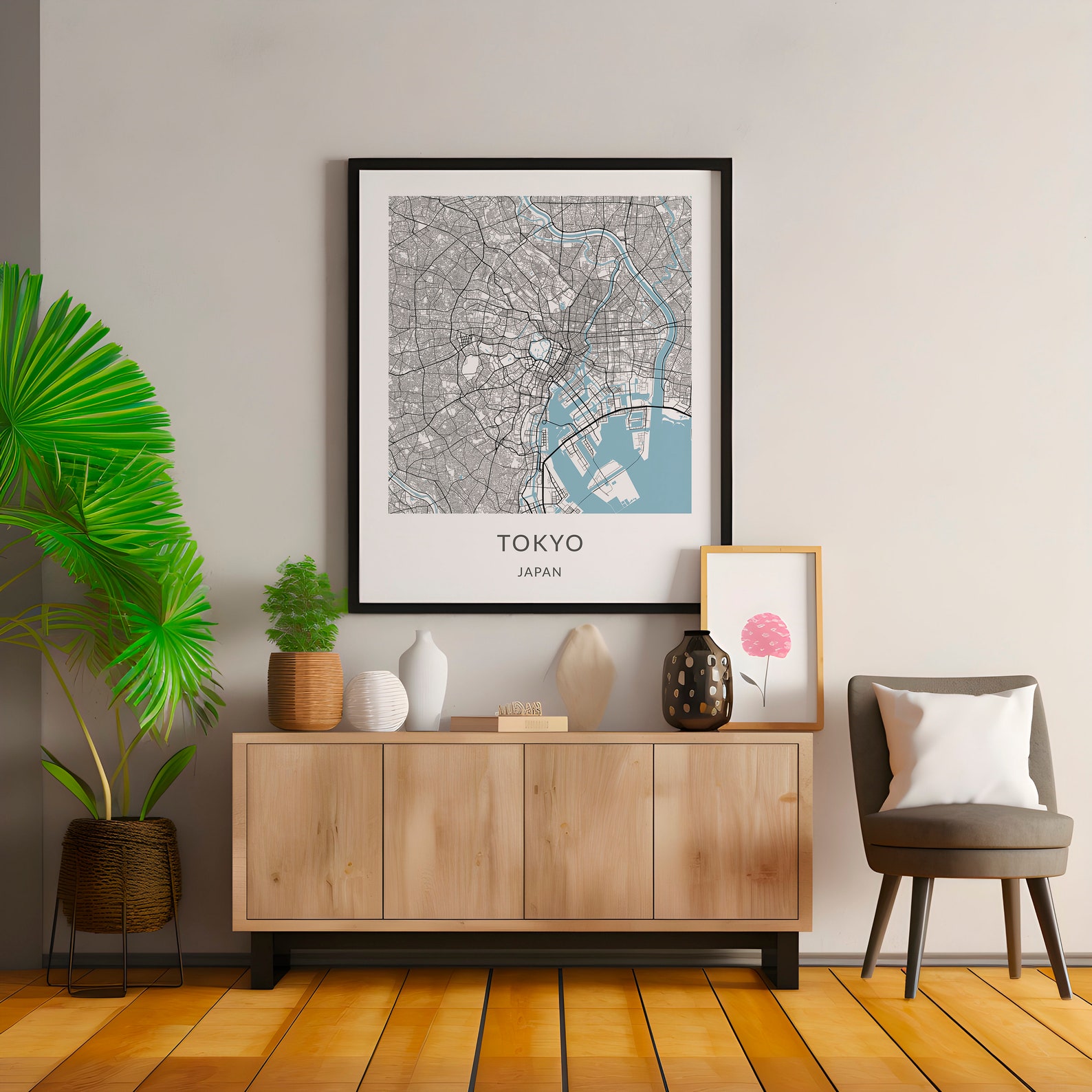 Tokyo Map Print, Map Poster, Japan Map, City Map Print, Map Wall Art ...