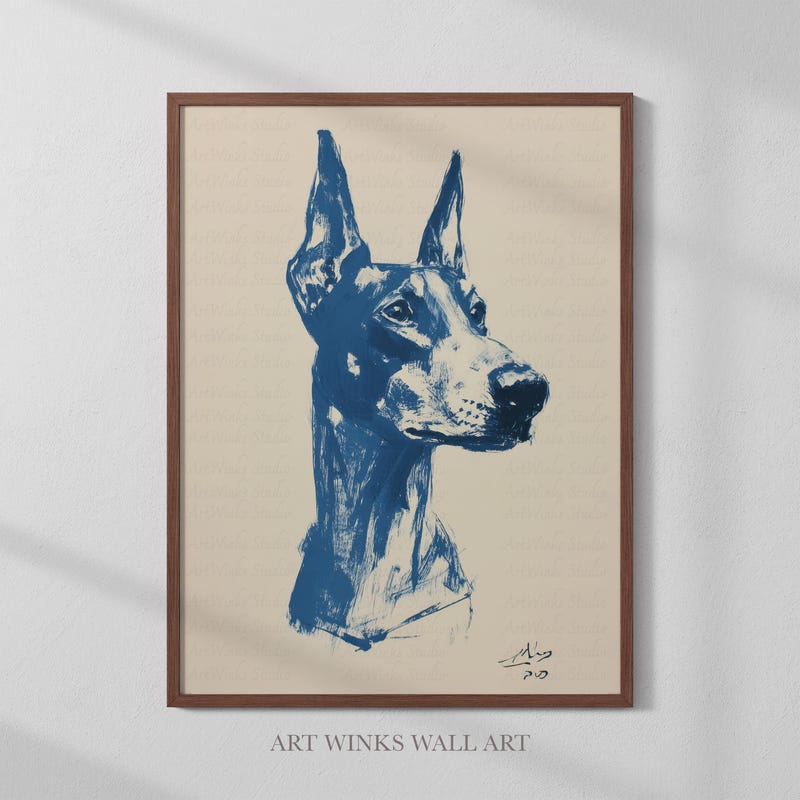 Abstract Doberman Poster - Etsy