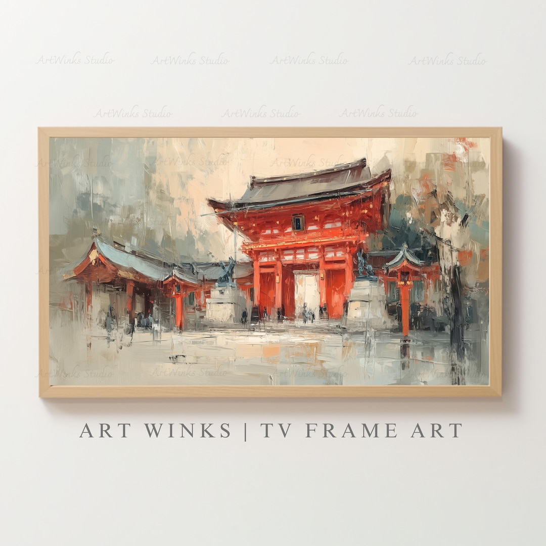 Frame TV Art, Fushimi Inari Taisha Print, Japanese Temple Wall Art ...