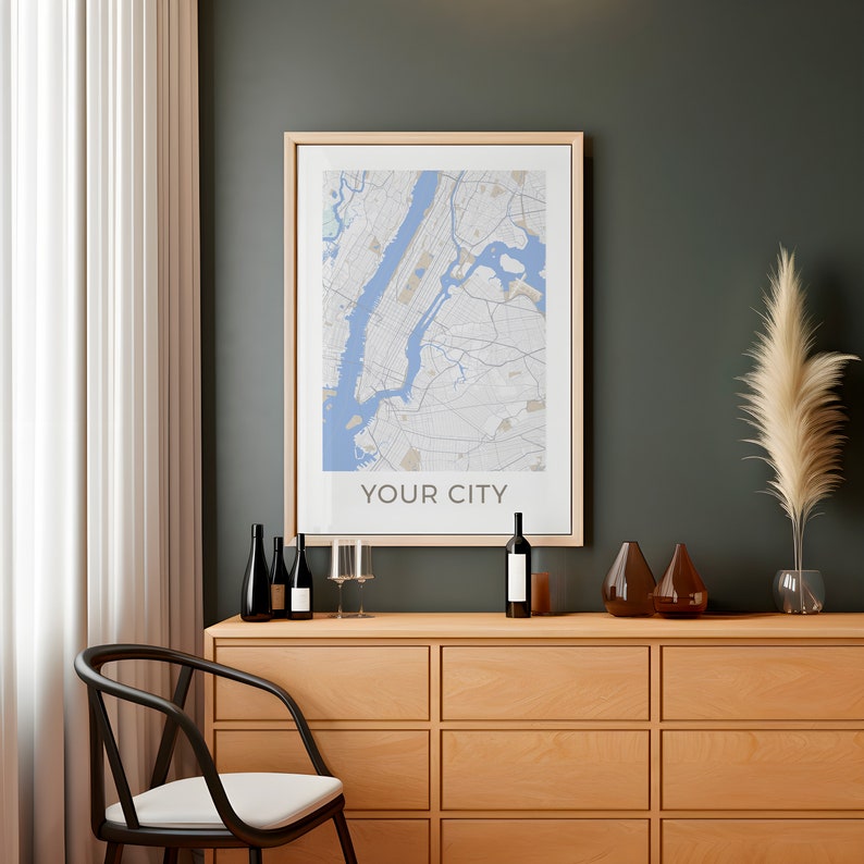 Custom City Map, Customized Map Wall Art, Custom Map Poster, Customized ...
