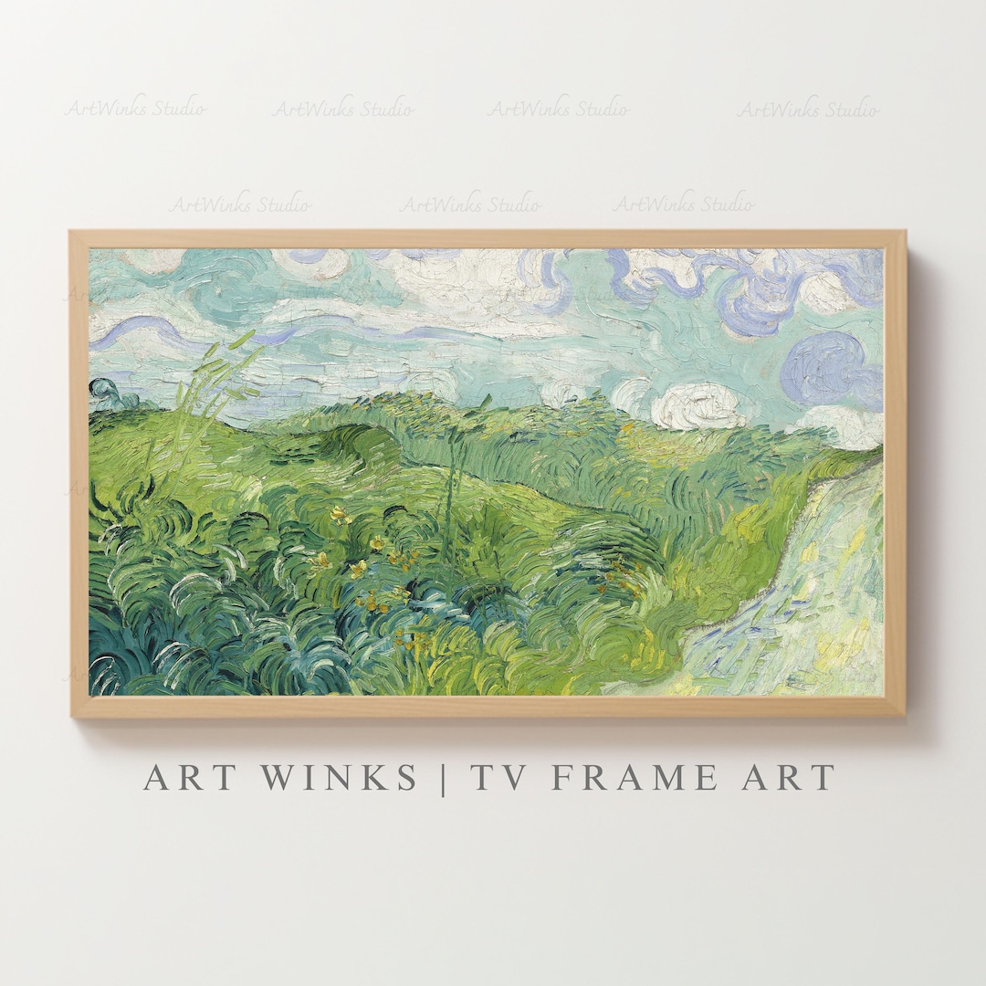 Frame TV Art, Vincent Van Gogh Green Wheat Fields Painting, Vintage ...