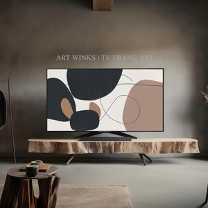 Abstract Lines and Shapes Frame TV Art, Moody Room, Frame TV Art Modern ...