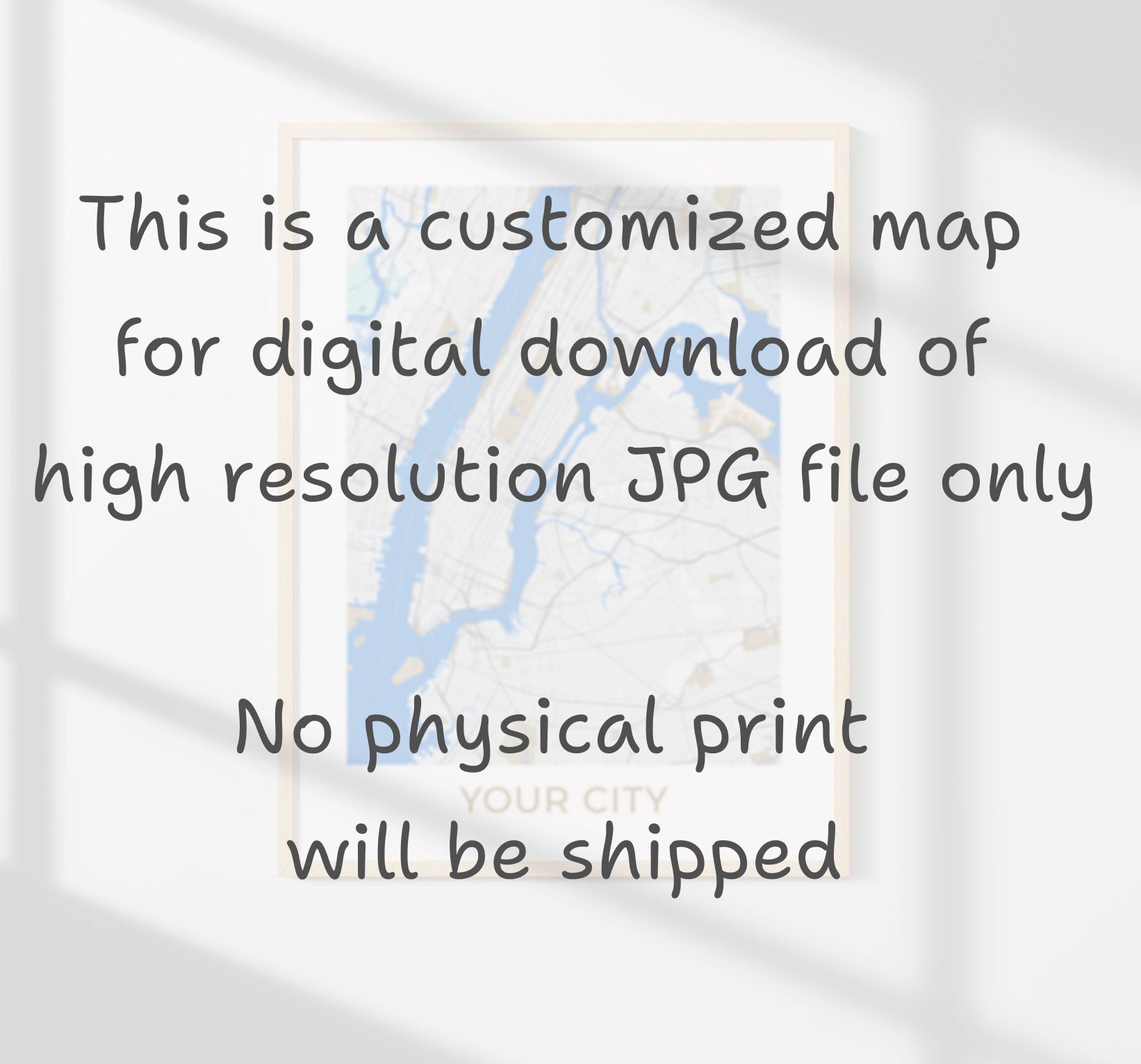 Custom City Map, Customized Map Wall Art, Custom Map Poster, Customized ...