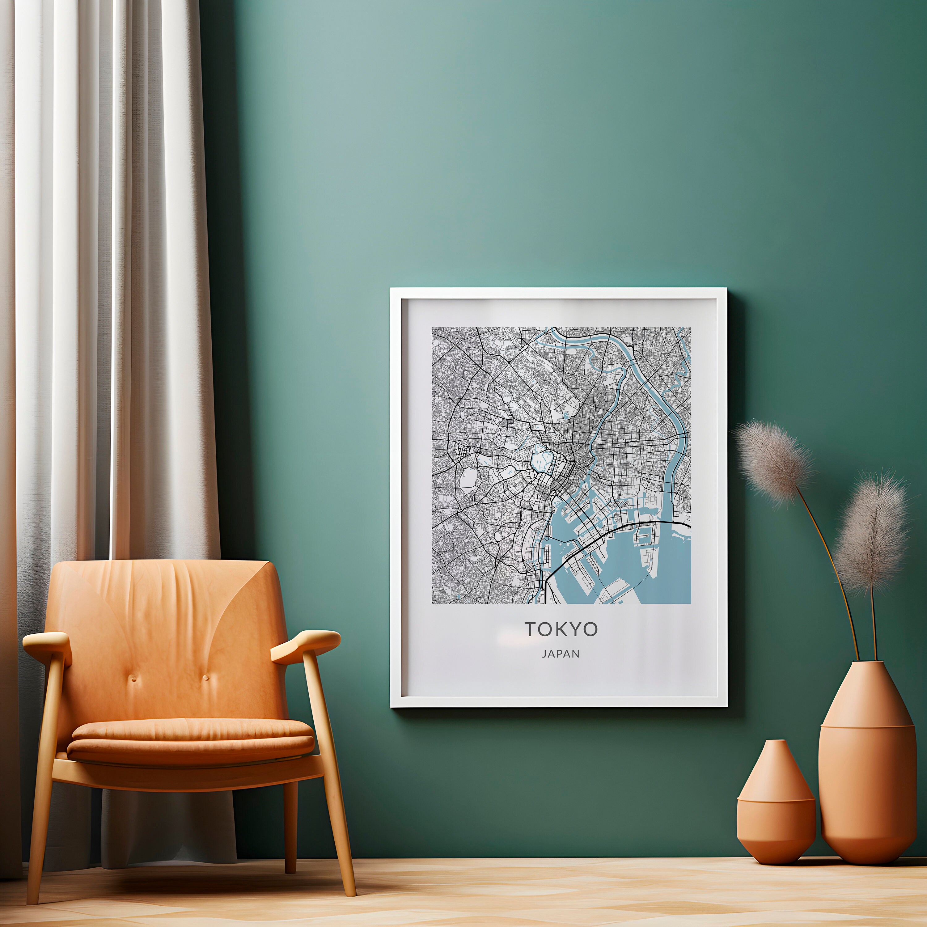 Tokyo Map Print, Map Poster, Japan Map, City Map Print, Map Wall Art ...