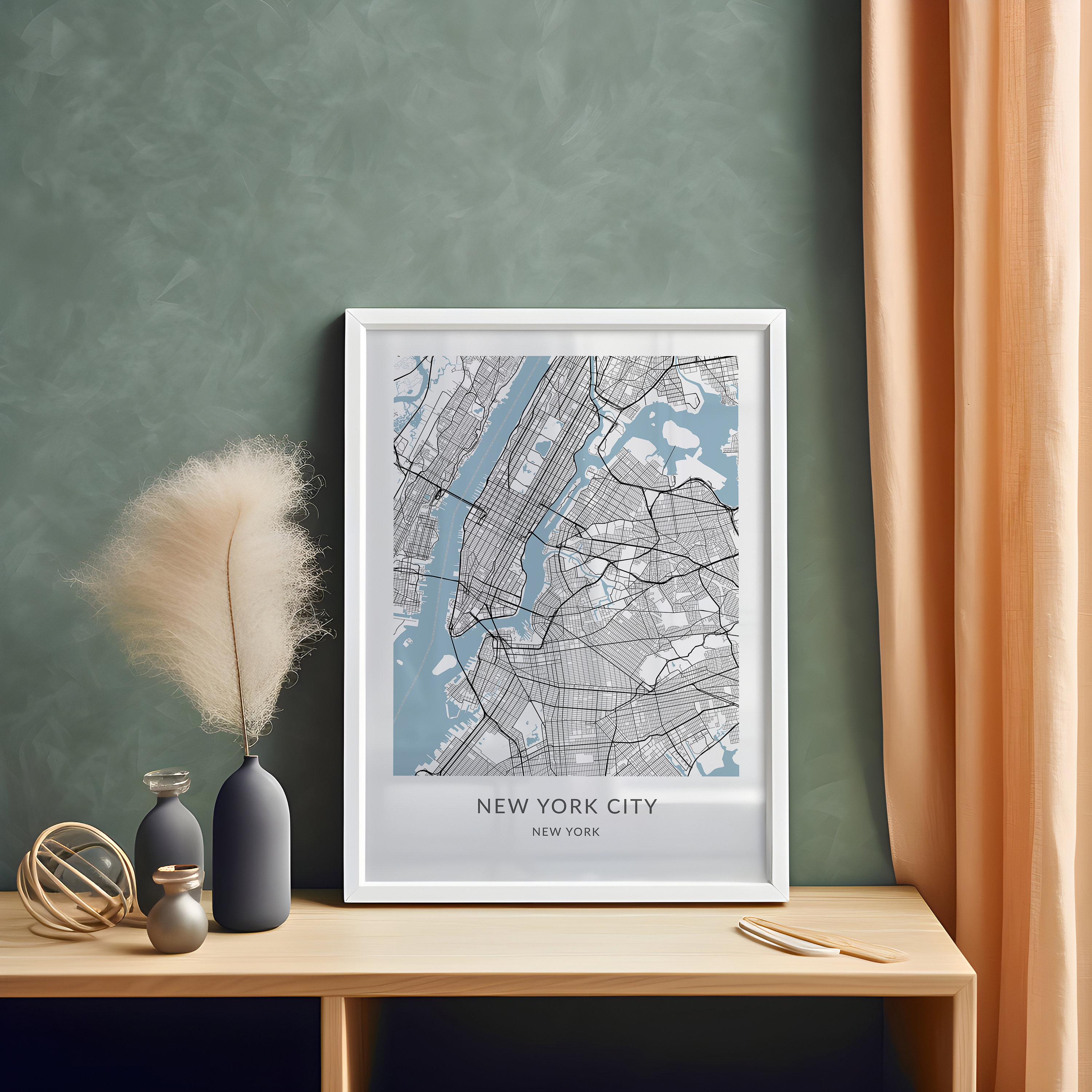 New York City Map Print, Map Poster, Printable Map, City Map Print, Map ...