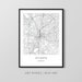 Atlanta Map Print, Map Poster, Printable Map, City Map Print, Map Wall ...