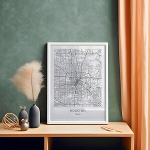 Houston Map Print, Map Poster, Printable Map, City Map Print, Map Wall ...