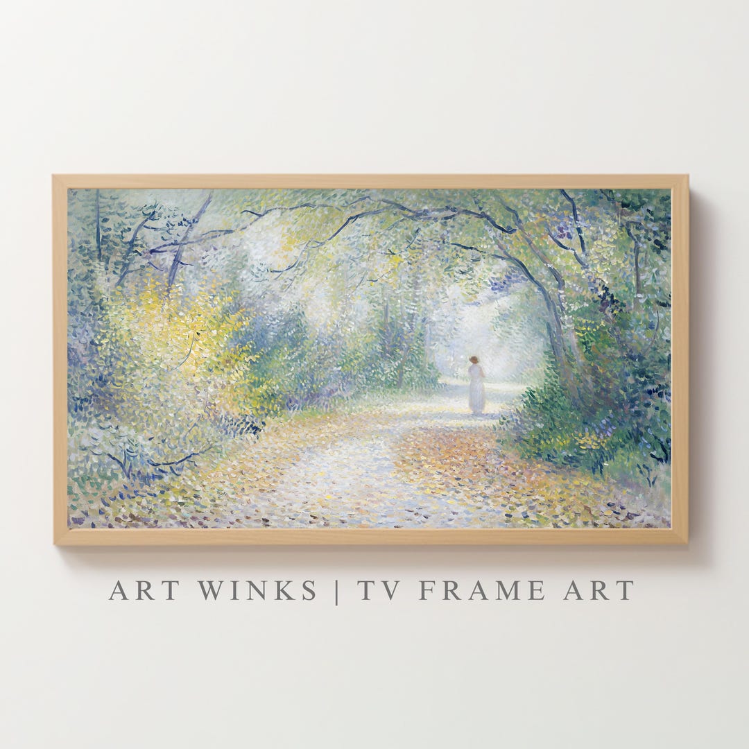 Impressionist Spring Forest Scene Frame TV Art, Vintage Landscape of ...