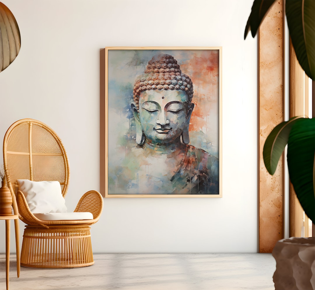 Buddha Wall Art, Buddha Print, Wall Decor Over the Bed, Watercolor ...