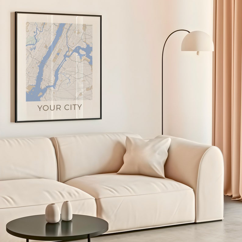 Custom City Map, Customized Map Wall Art, Custom Map Poster, Customized ...