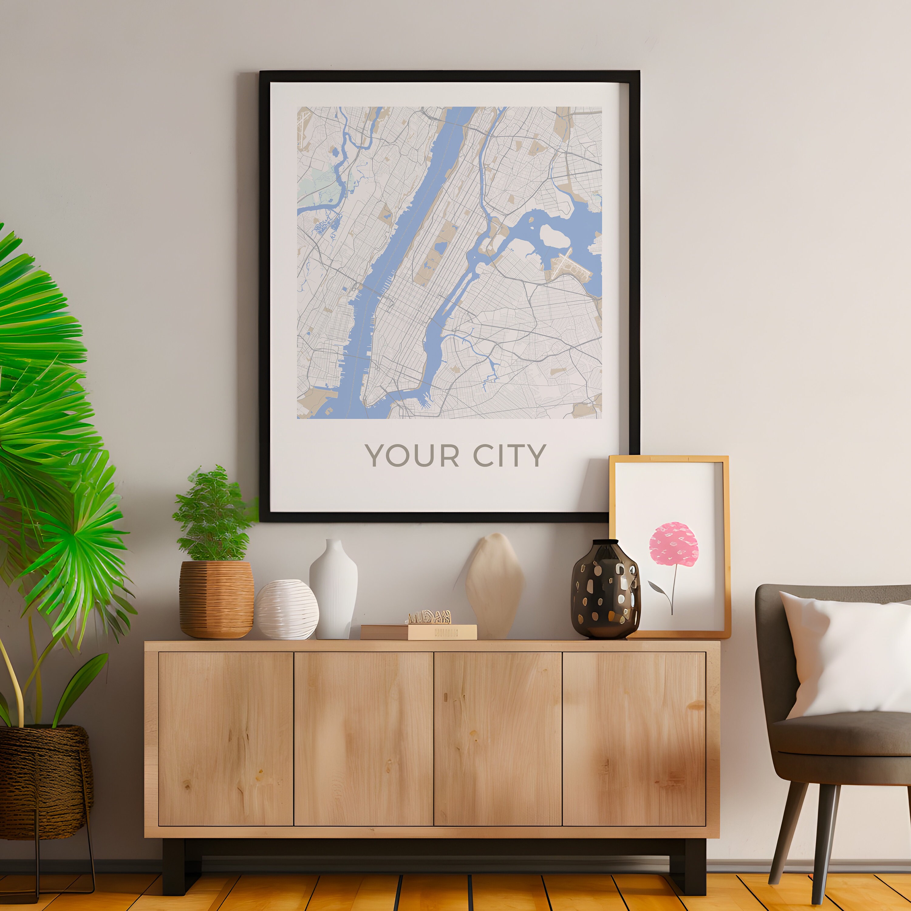 Custom City Map, Customized Map Wall Art, Custom Map Poster, Customized ...
