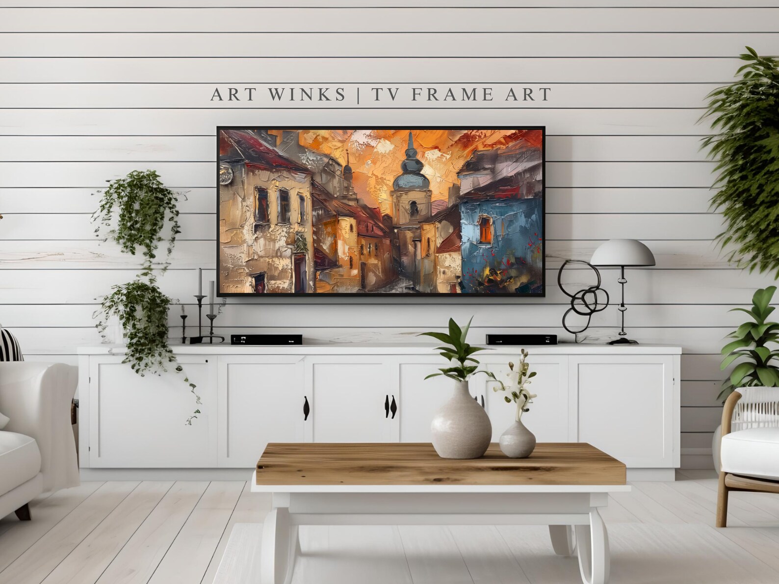 Frame TV Art, Twilight in Transylvania: Sighisoara Medieval Charm - Oil ...