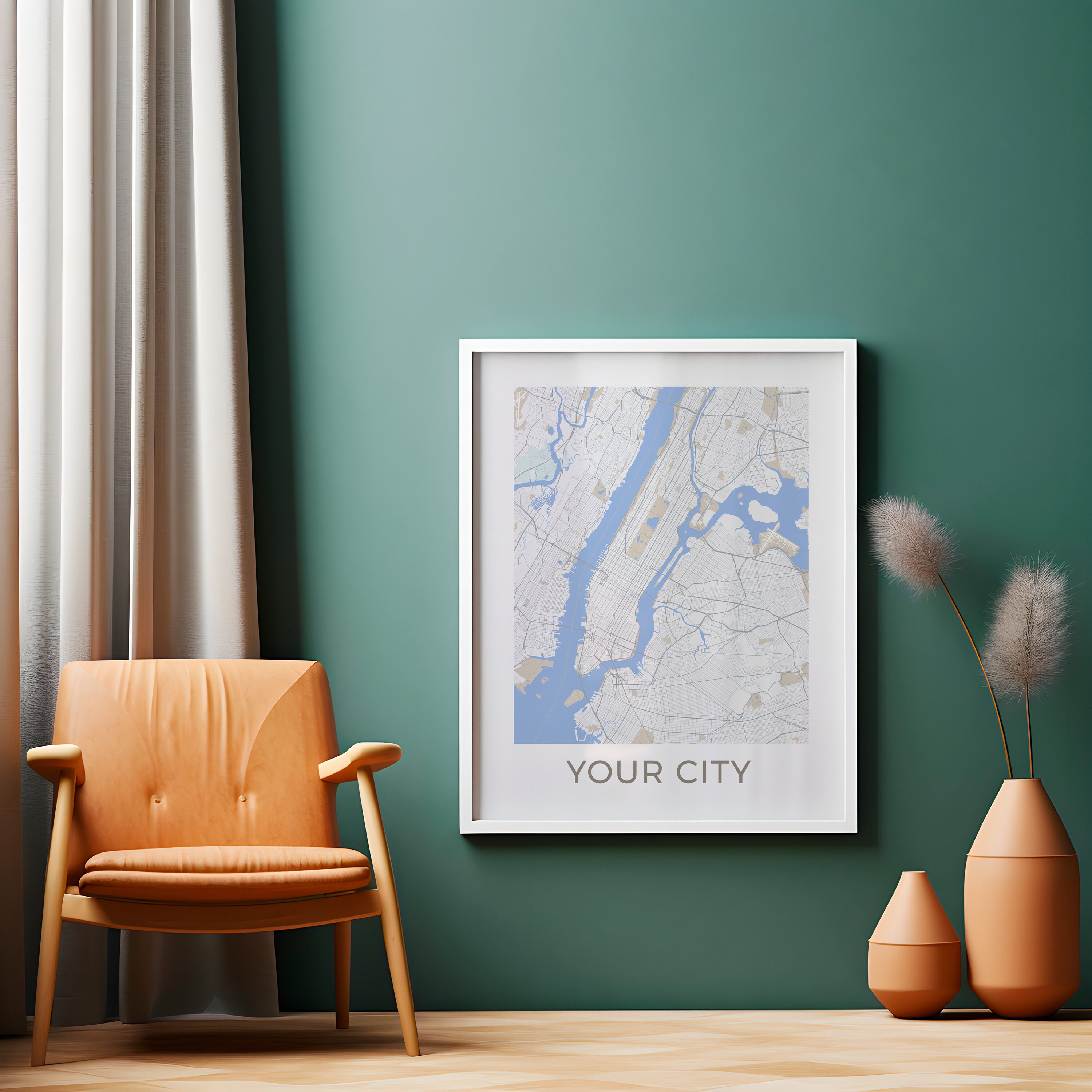 Custom City Map, Customized Map Wall Art, Custom Map Poster, Customized ...