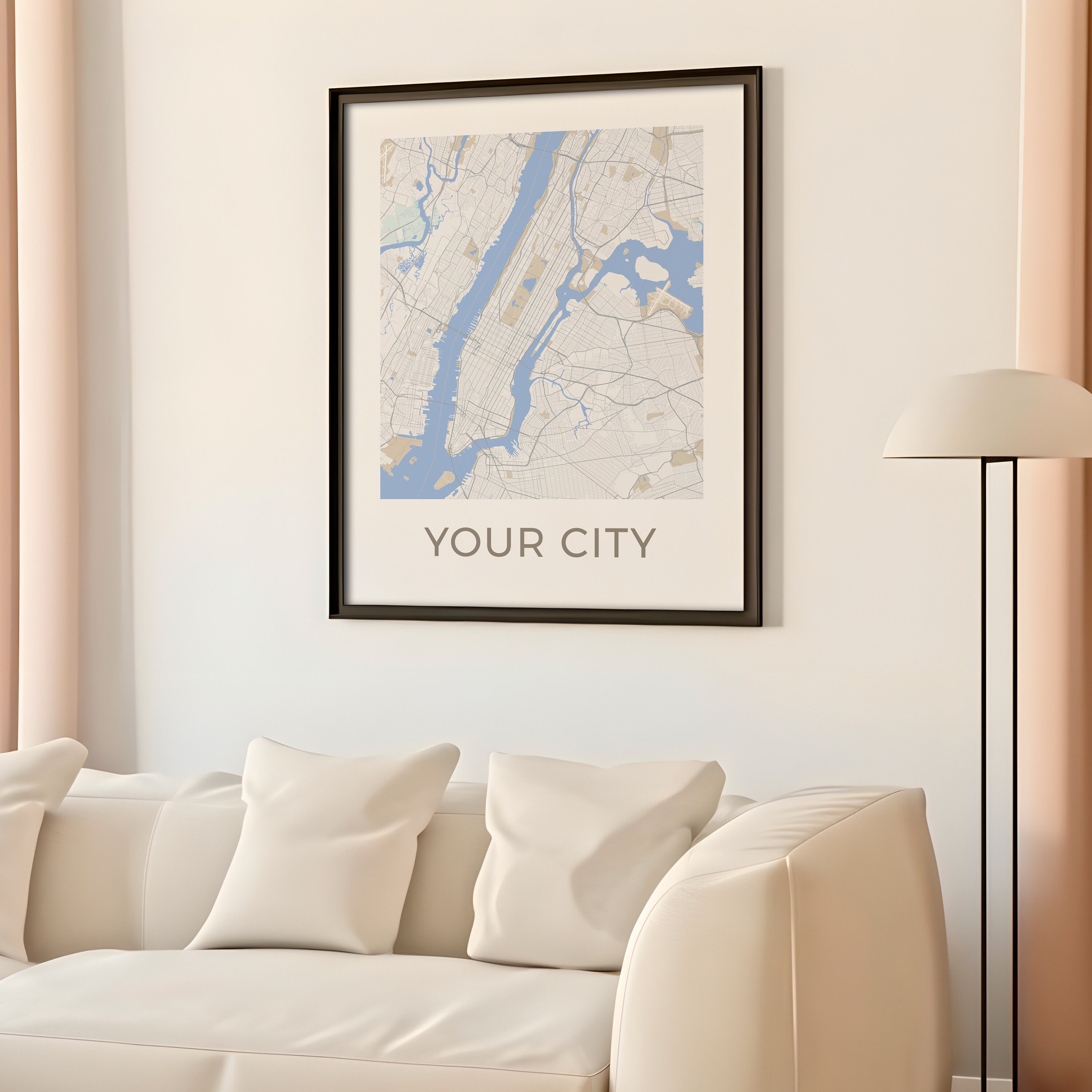 Custom City Map Customized Map Wall Art Custom Map Poster Customized T Personalized Map 2265