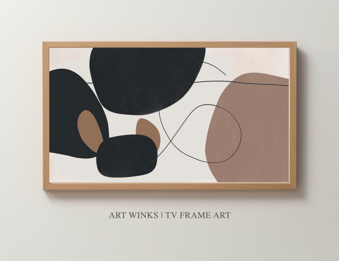 Abstract Lines and Shapes Frame TV Art, Moody Room, Frame TV Art Modern ...