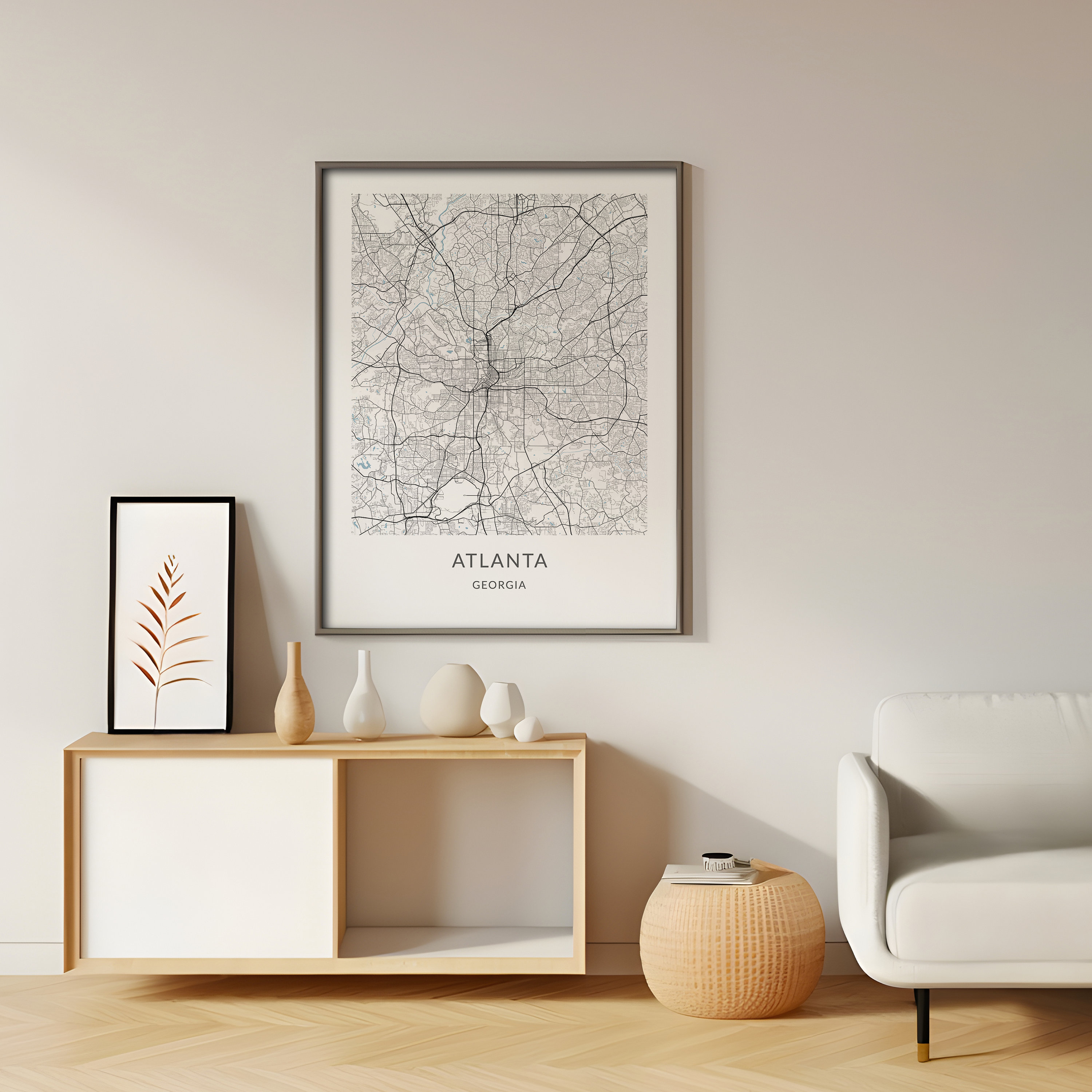 Atlanta Map Print, Map Poster, Printable Map, City Map Print, Map Wall ...