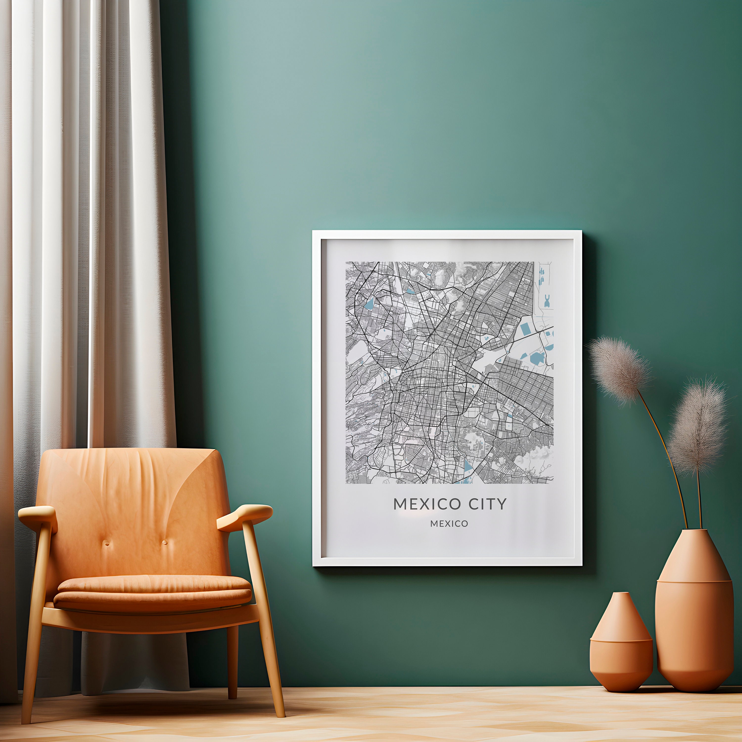 Mexico City Map Print, Map Poster, Mexico Map, City Map Print, Map Wall ...