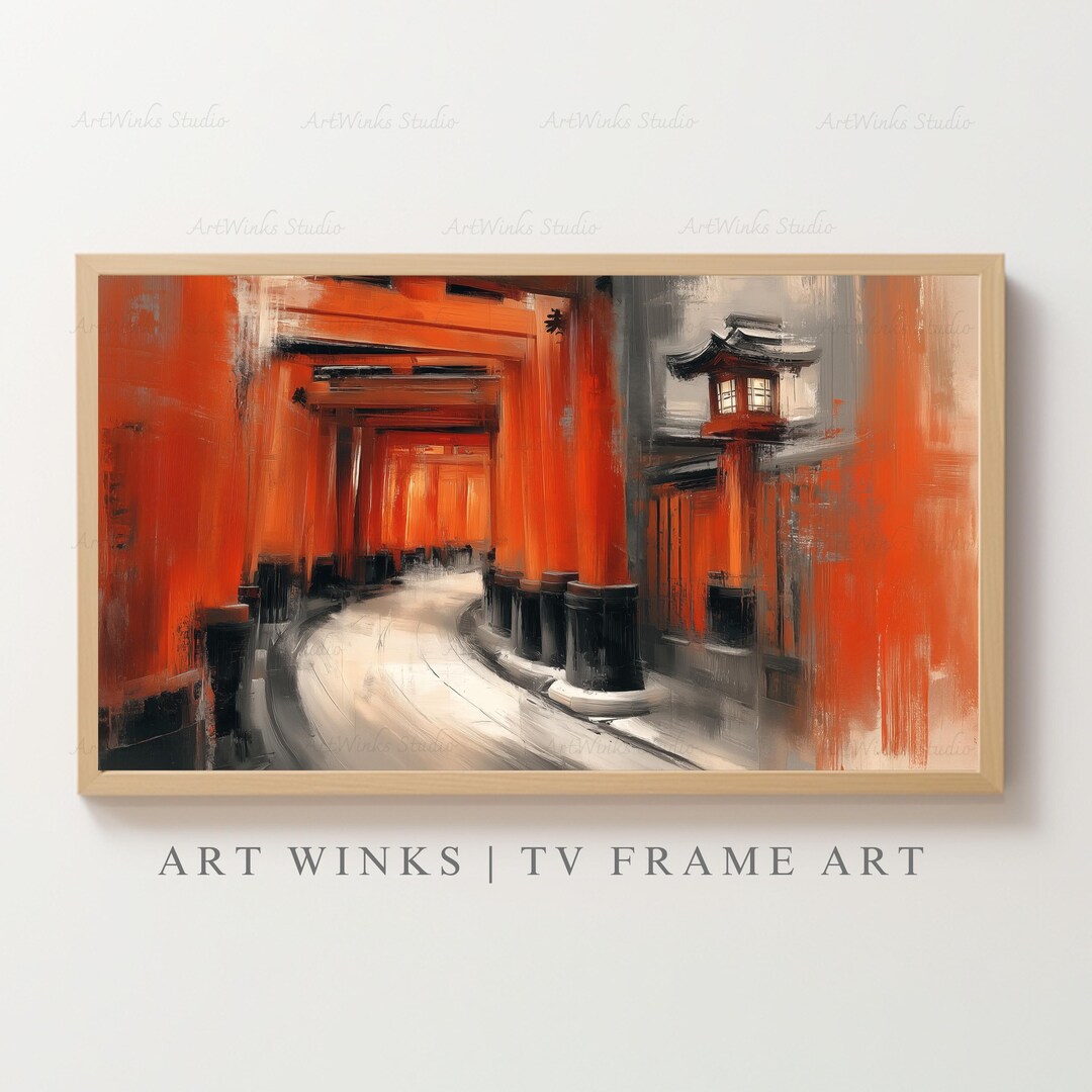 Frame TV Art, Fushimi Inari Taisha Print, Japanese Torii Gates Art ...