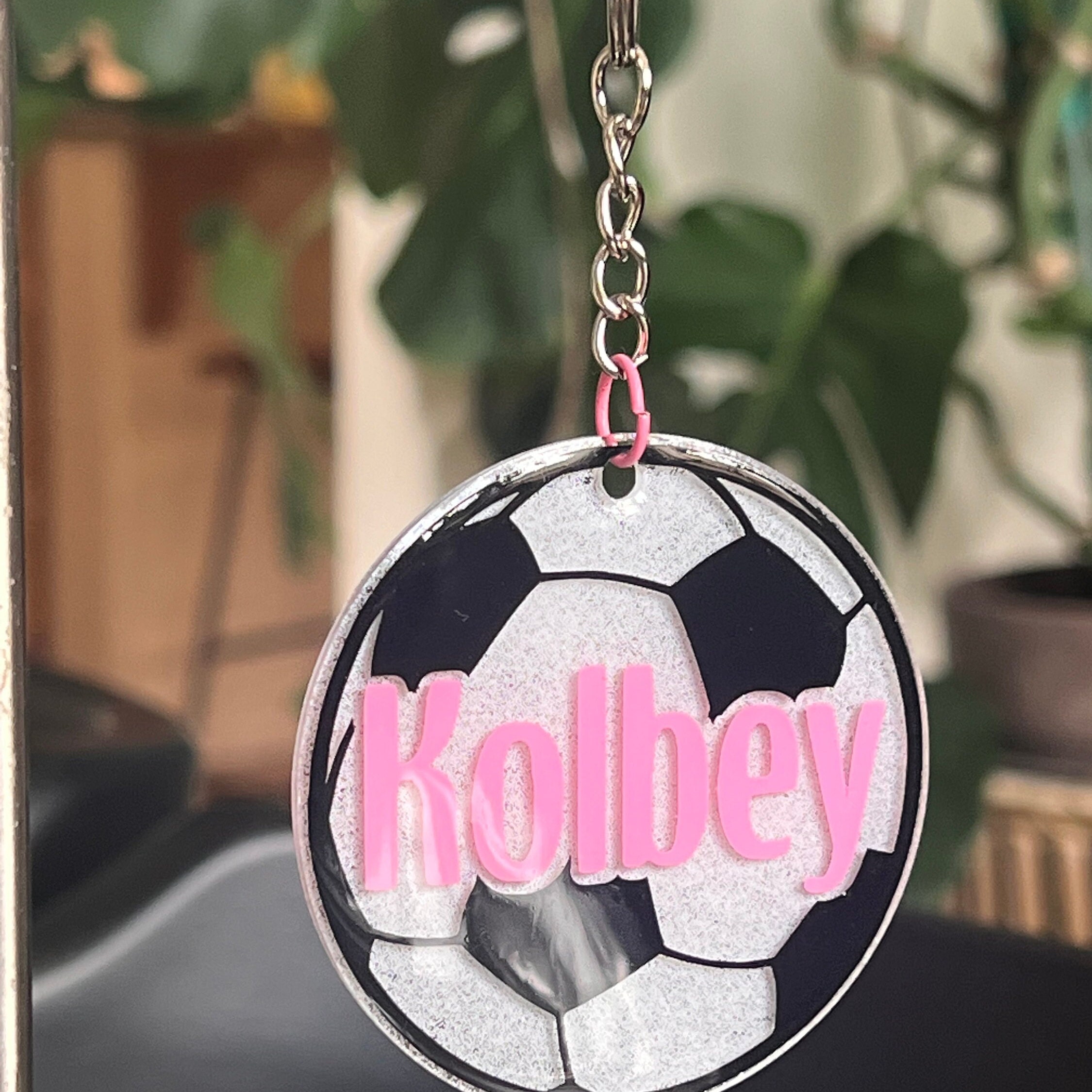Personalized Soccer Acrylic Key Chain | Bag Charm | Bag Tag | Soccer ...