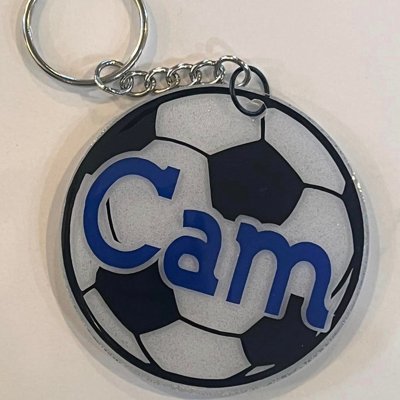 Personalized Soccer Acrylic Key Chain | Bag Charm | Bag Tag | Soccer ...
