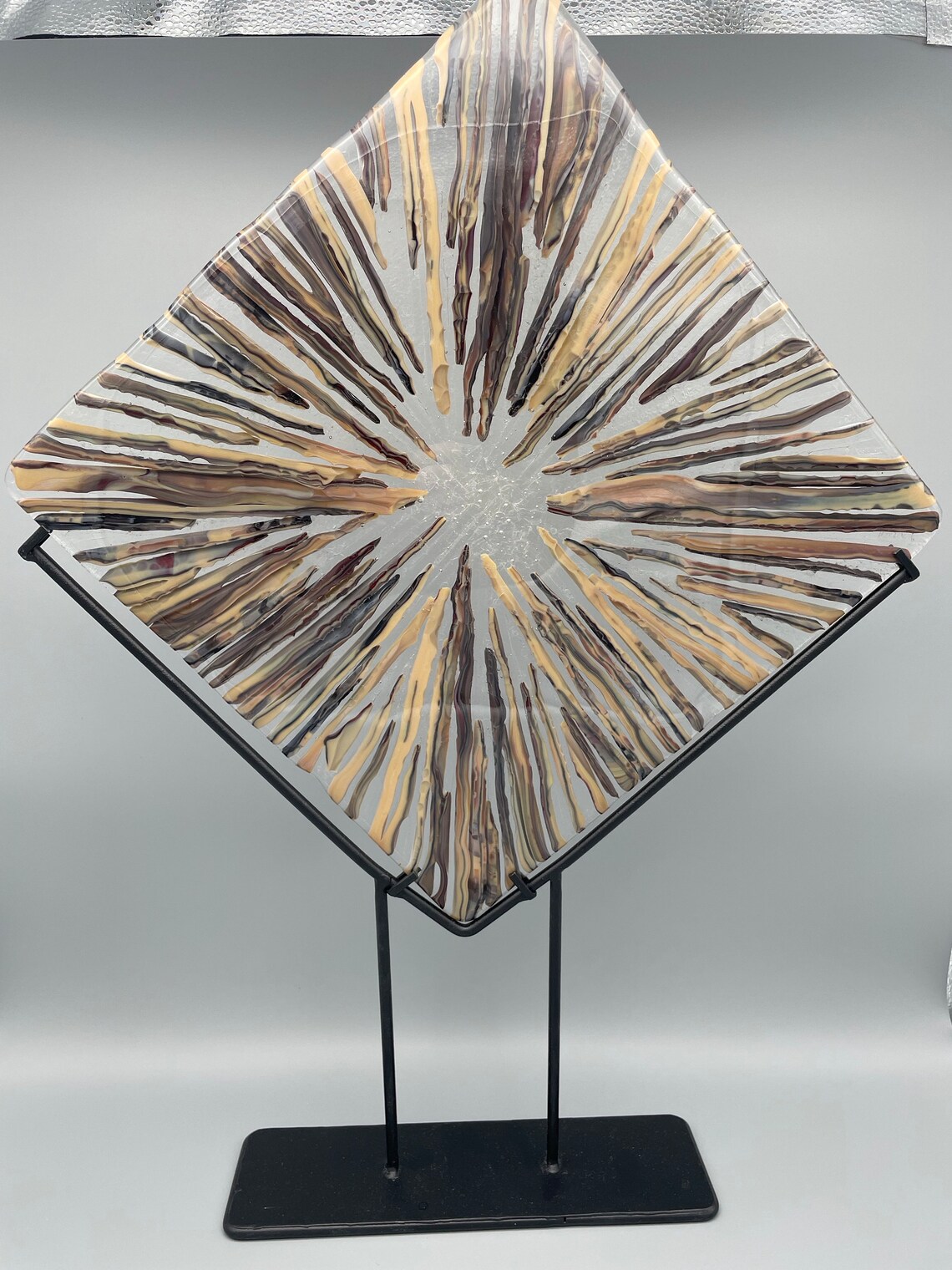 Stunning Fused Glass Art - Neutral Earth Tones | One of a Kind Handmade ...